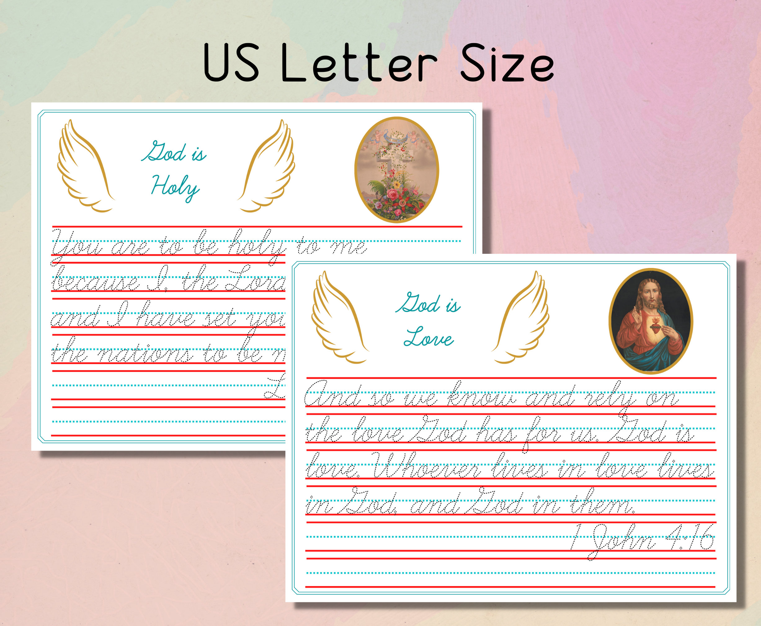 Printable A to Z Cursive Bible Verse Tracing Worksheets, Cursive ...
