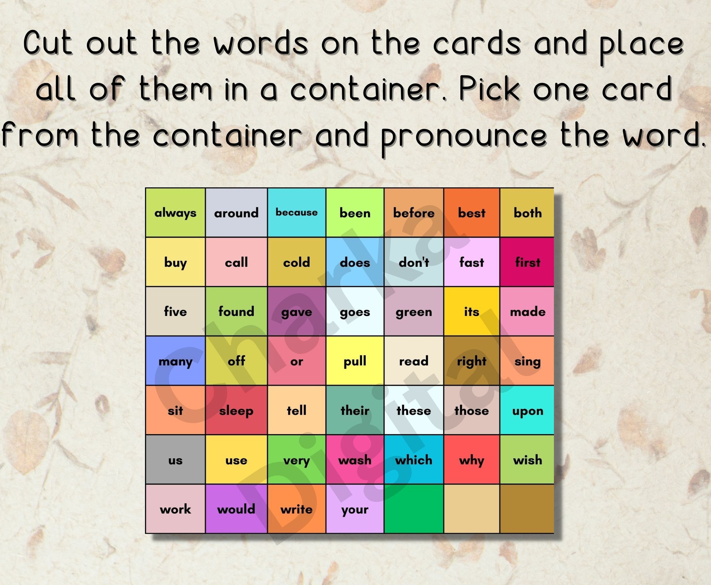 Printable 2st Grade Dolch Sight Words Bingo, Learning Activity for Kids ...