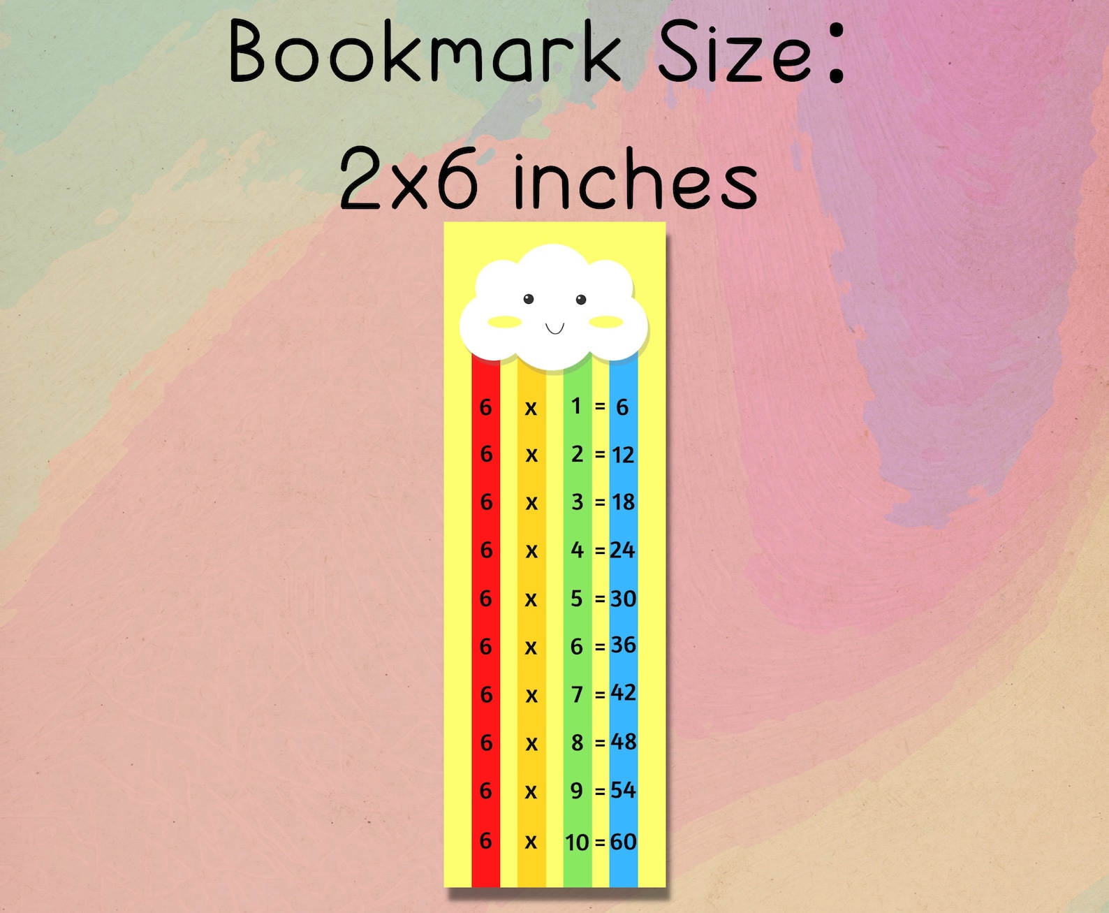 Printable Multiplication Table Bookmarks, 1 to 10 Times Table Chart ...
