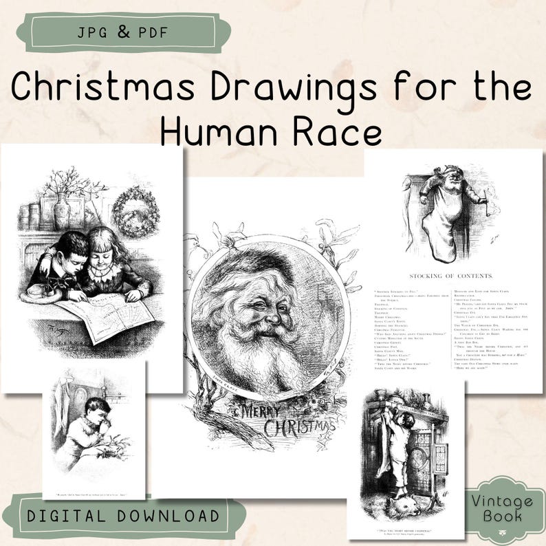 Thomas Nast's Christmas Drawings for the Human Race Vintage Book ...