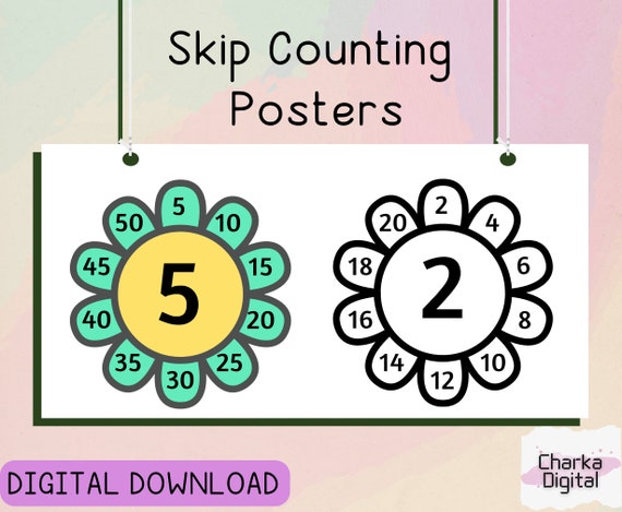 Printable Skip Counting Posters Multiplication Activity - Etsy