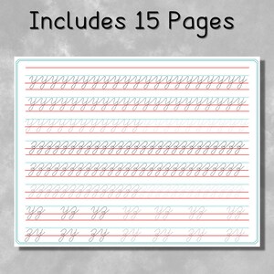 Printable Cursive Alphabet Tracing Pages, Handwritting Practice ...