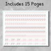 Printable Cursive Alphabet Tracing Pages, Handwritting Practice ...