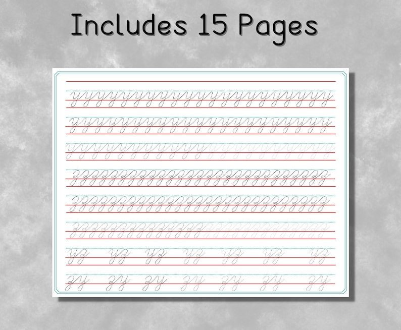 Printable Cursive Alphabet Tracing Pages, Handwritting Practice ...