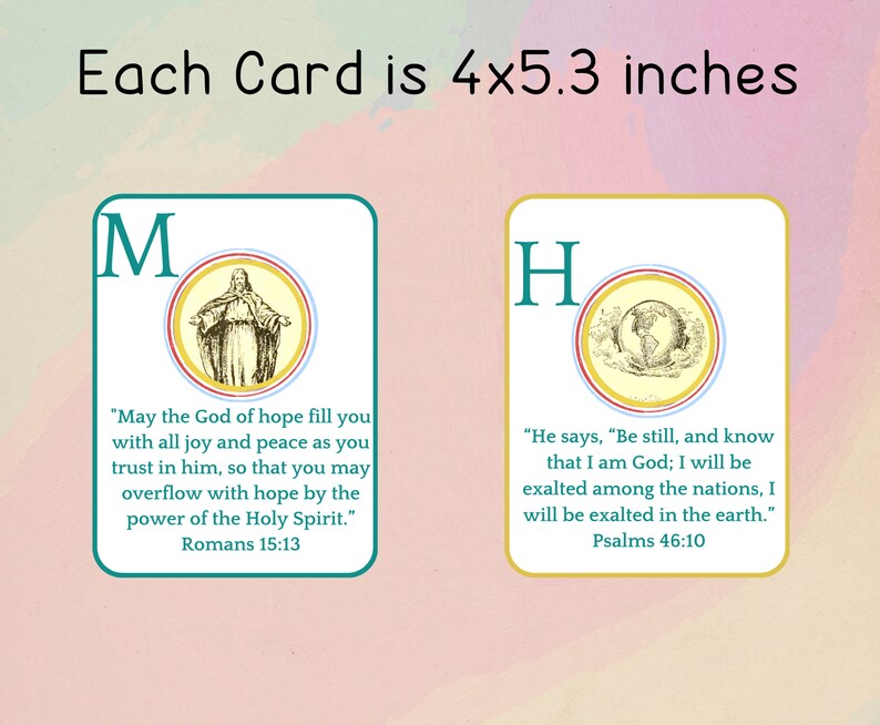 Printable Alphabet Bible Verse Flashcards, Scripture Cards for Kids ...