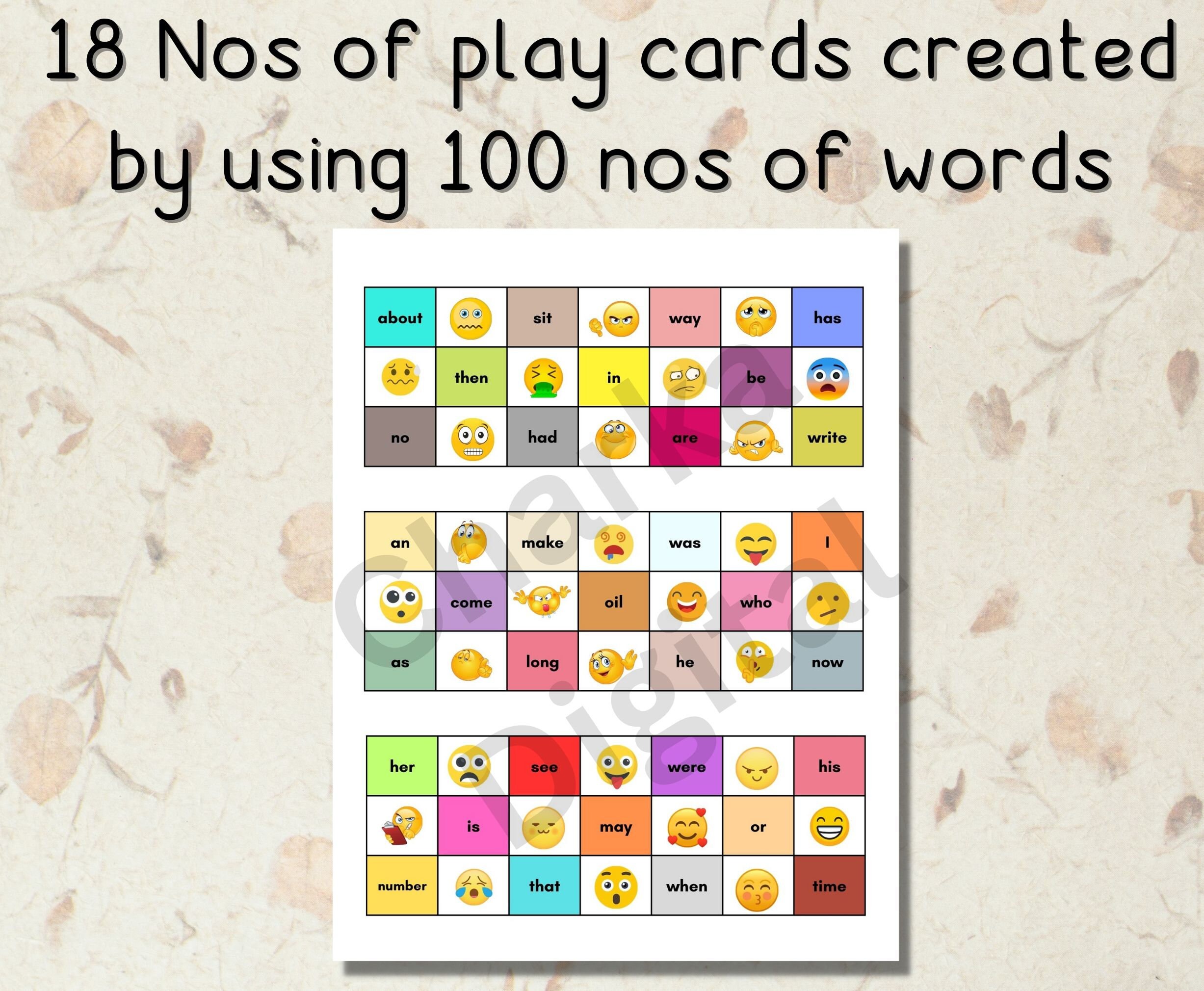 Printable Fry 1st 100 Sight Words Bingo Game, Educational Activity, Kdg ...