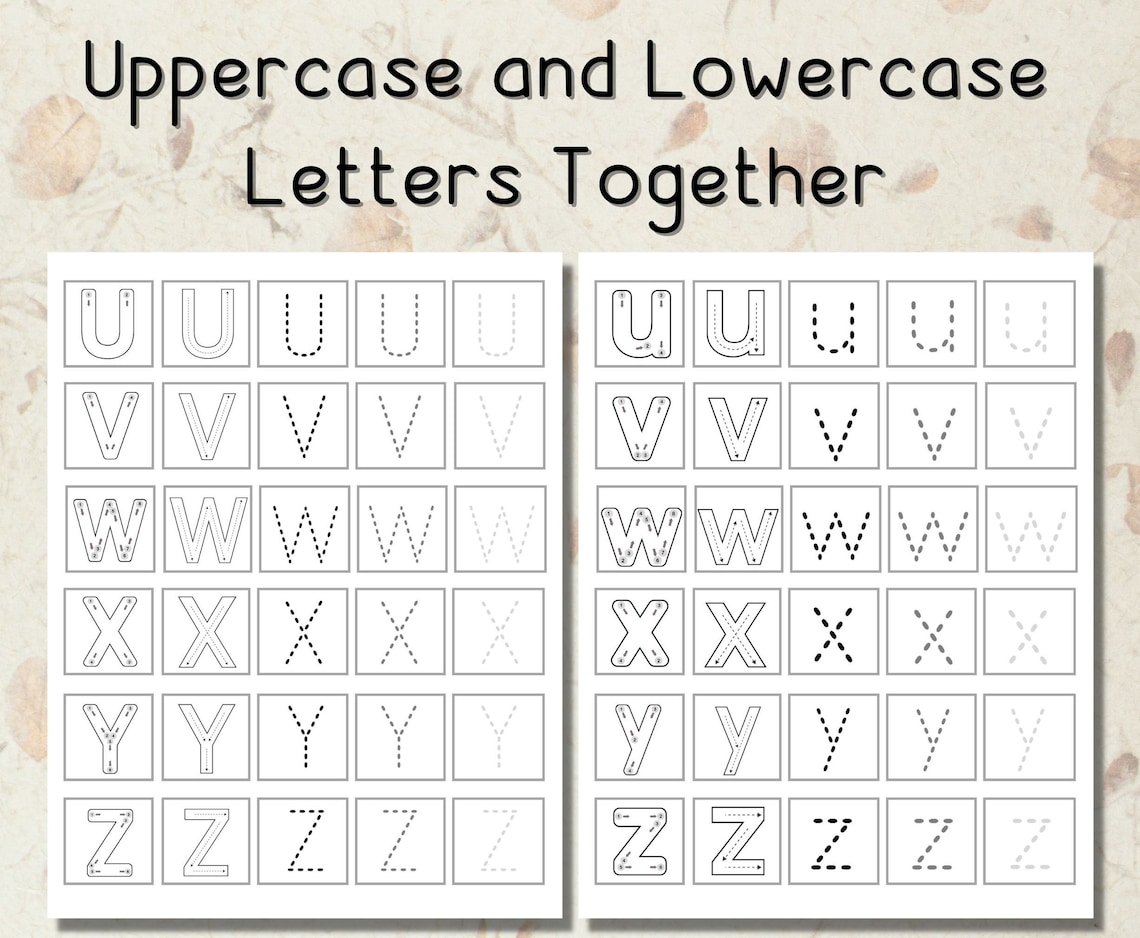 Printable Alphabet Letters Tracing Worksheets, Handwritting Practice ...
