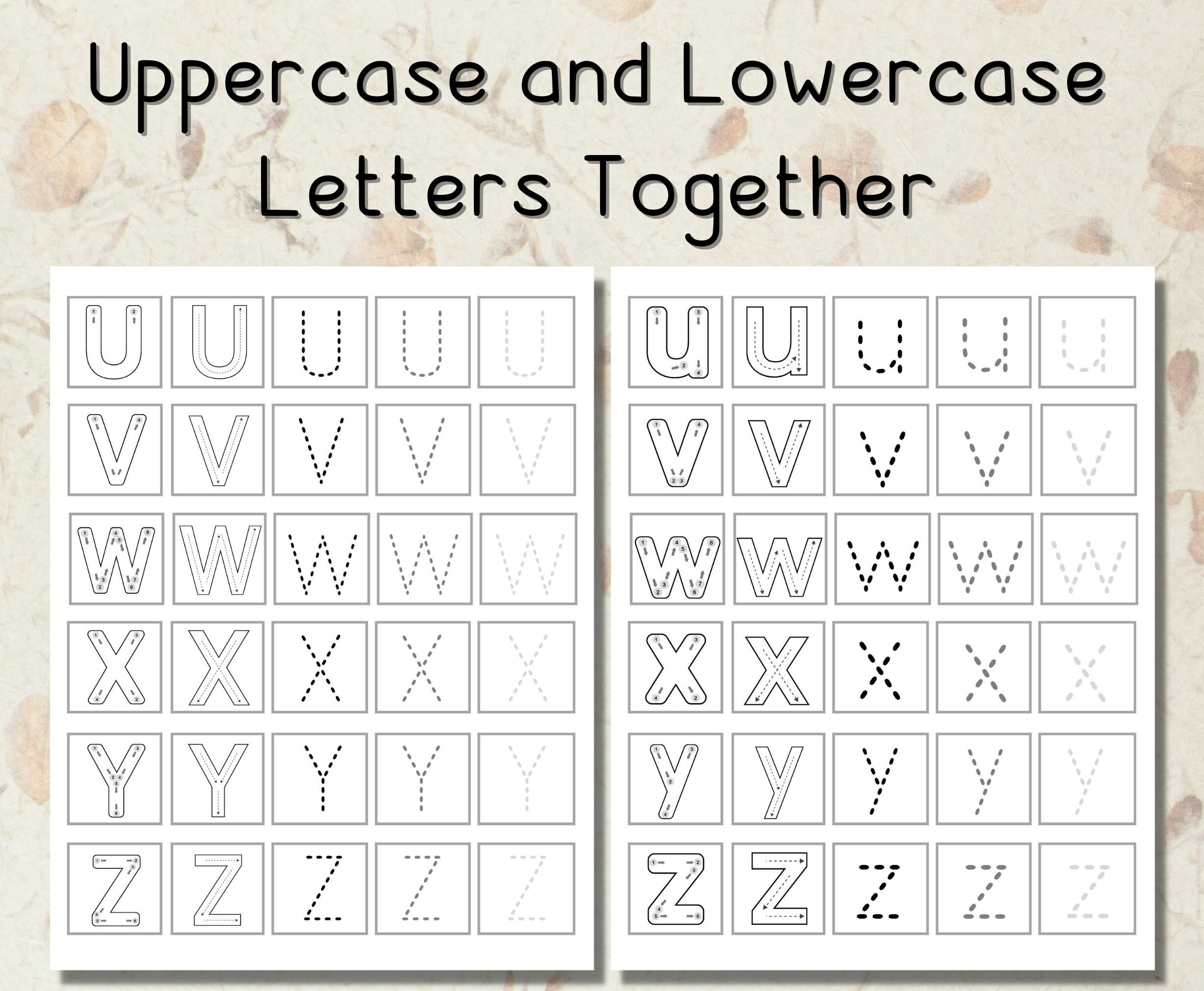 Printable Alphabet Letters Tracing Worksheets, Handwritting Practice ...