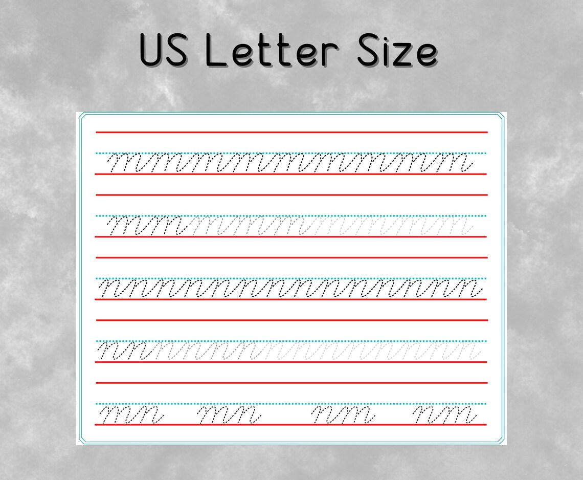 Printable Cursive Alphabet Tracing Practice Sheets, Cursive ...