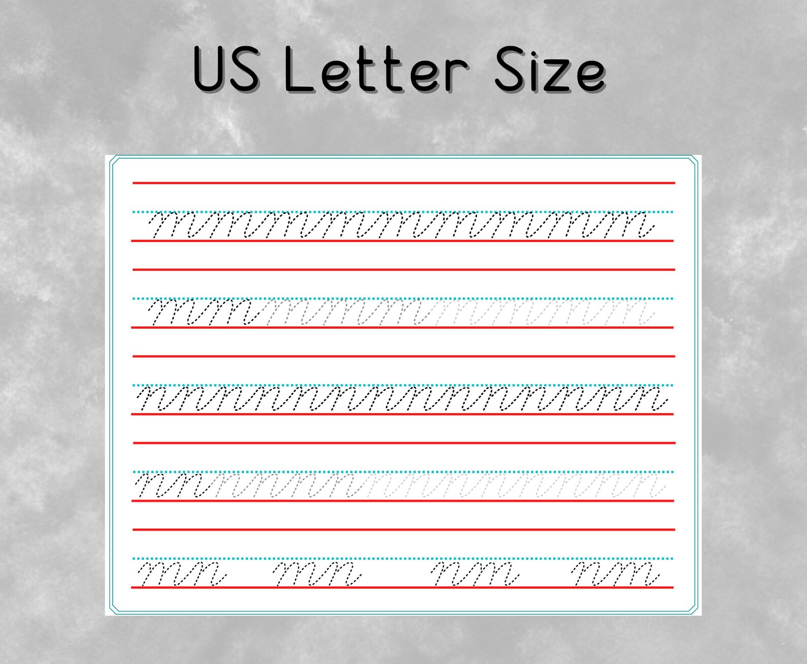 Printable Cursive Alphabet Tracing Practice Sheets, Cursive ...