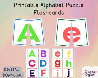 Printable Alphabet Puzzle , Letter Matching Cards, Letter Recognition ...