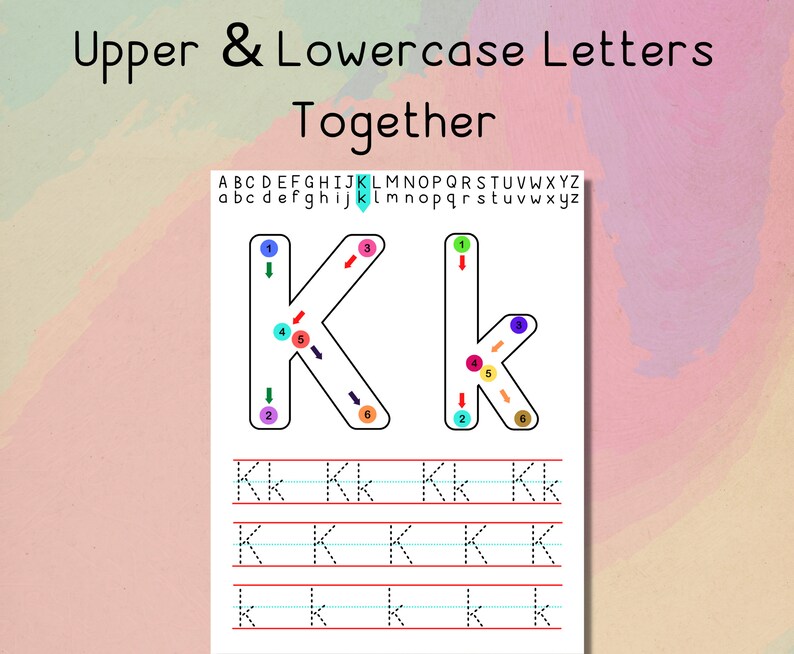 Printable Alphabet Letters Tracing Worksheets, Handwritting Practice ...