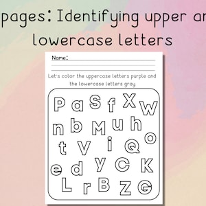 Upper and Lowercase Letters Worksheets, Letters Recognition, Alphabet ...