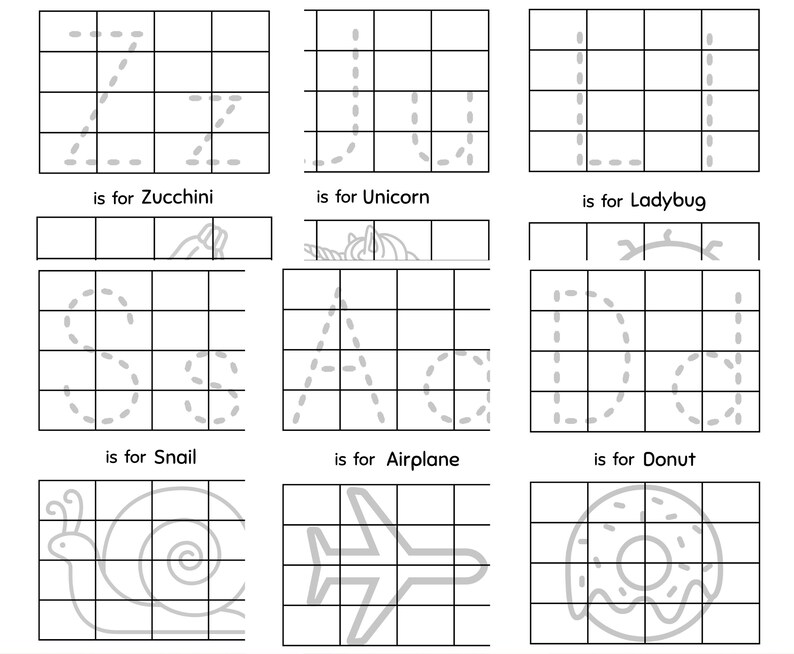 Printable Alphabet Trace and Color Worksheets, Beginning Sounds ...
