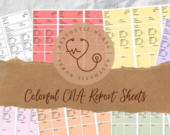 CNA Report Sheet, CNA Daily Flowsheet - Etsy