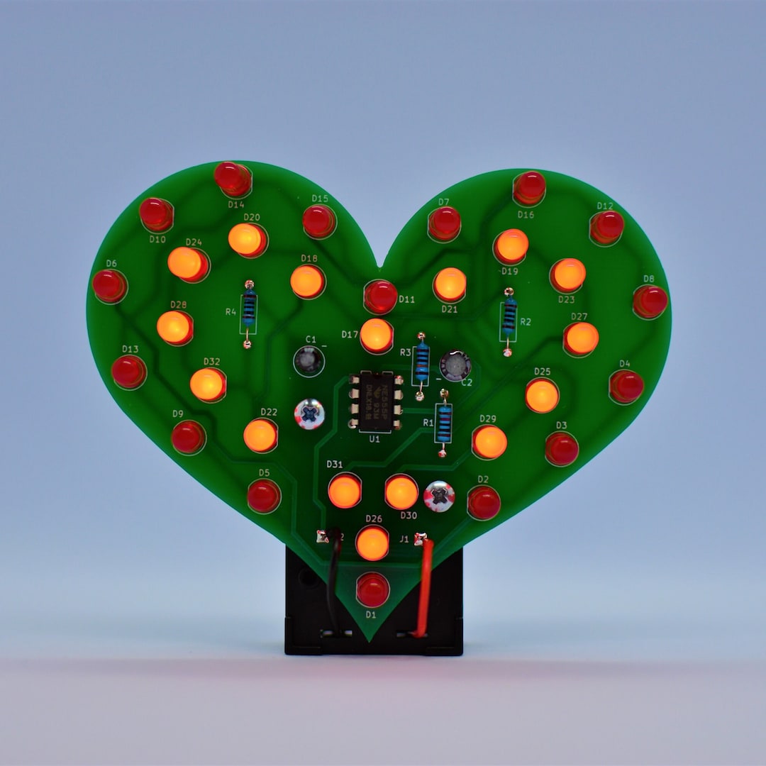 Heart PCB DIY Kit - Etsy