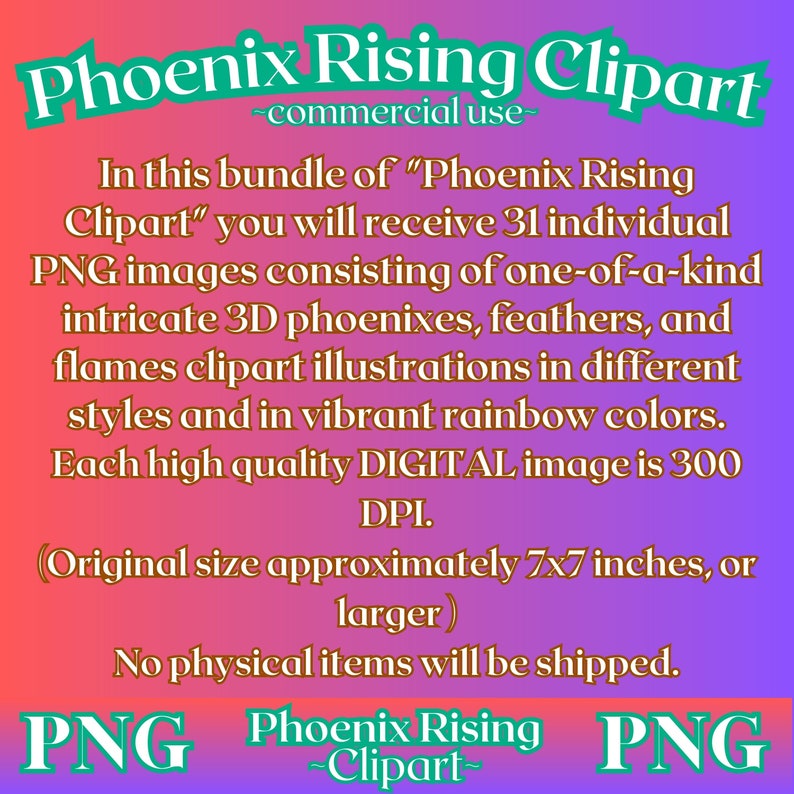 Phoenix Rising Clipart, Watercolor Phoenix Png, Rainbow Phoenix Clipart ...