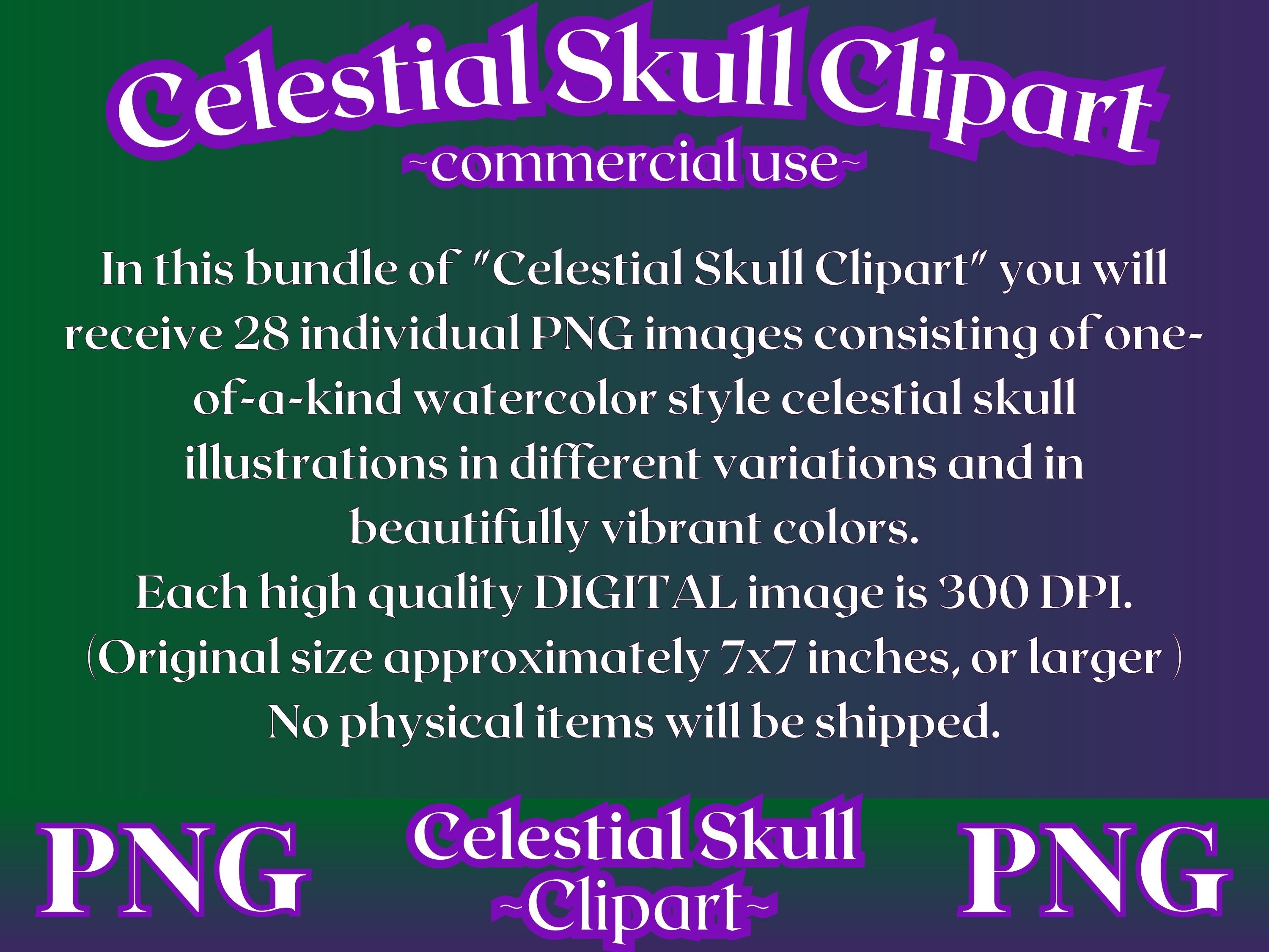 Celestial Skull Clipart, Cosmic Skull Png, Third Eye Skull Clipart ...
