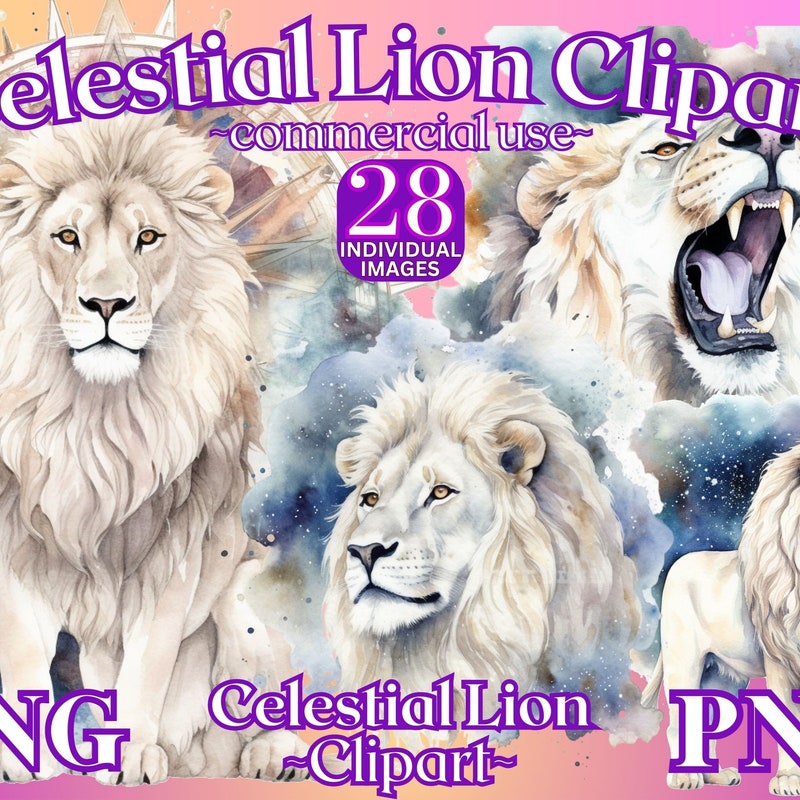 Lion Clipart - Etsy