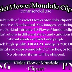 Mandala Flower Clipart, Violet Flower Mandala Png, Mandala Clipart ...