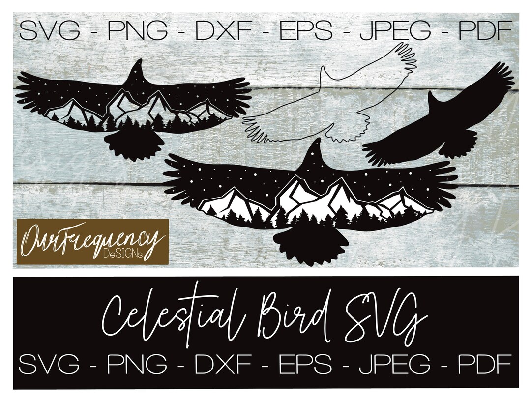 Celestial Raven Svg, Raven Svg, Bird Svg, Crow SVG, Wilderness Animal ...