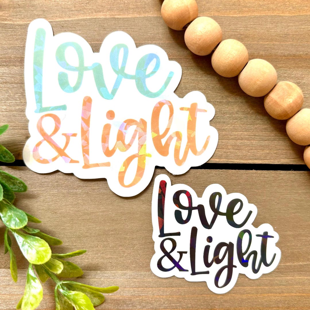 Spiritual Sticker, Holographic Pastel Sticker, Love and Light Sticker ...