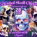 Celestial Skull Clipart, Cosmic Skull Png, Third Eye Skull Clipart ...