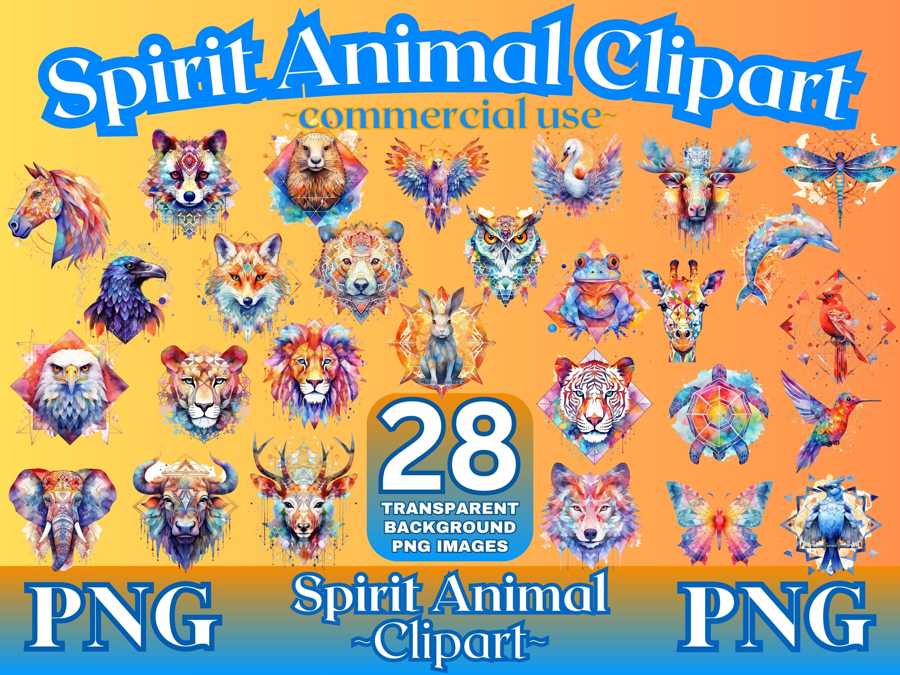Spirit Animal Clipart, Celestial Animals Png, Magical Animal Clipart ...