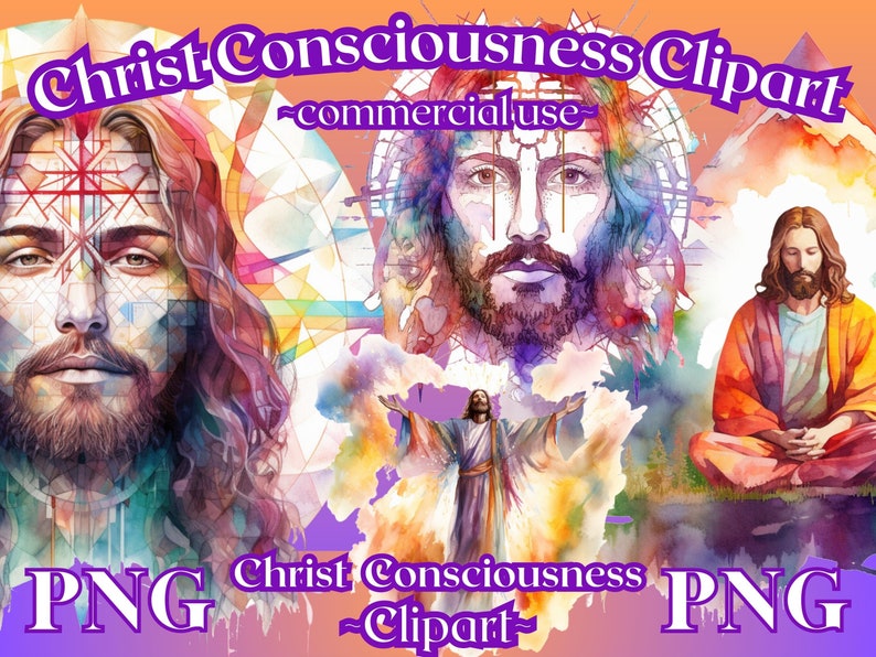 Christ Consciousness Clipart Jesus Png Graphics Meditating - Etsy