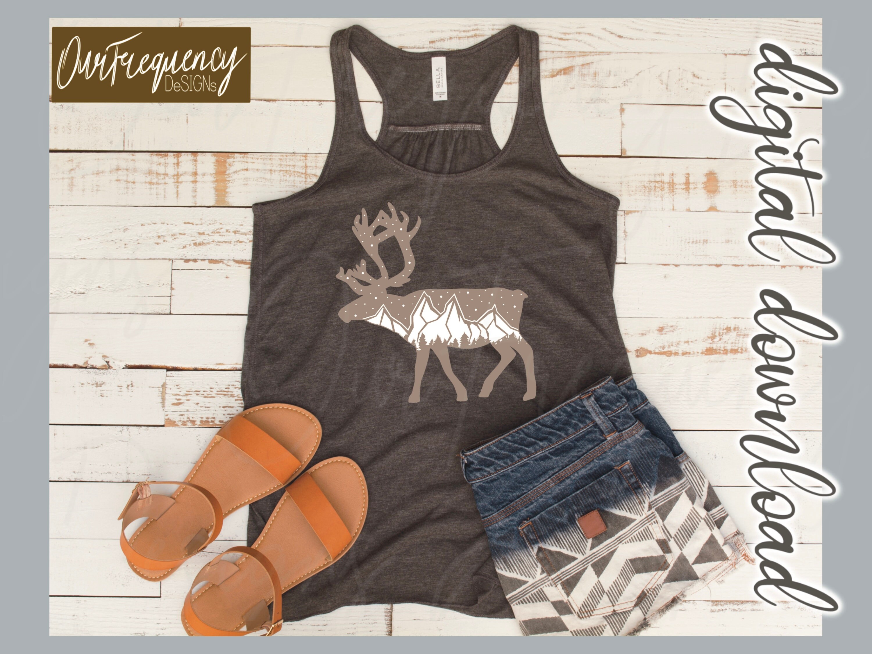Caribou Svg, Celestial Caribou Svg, Caribou Png, Wilderness Animal Svg ...