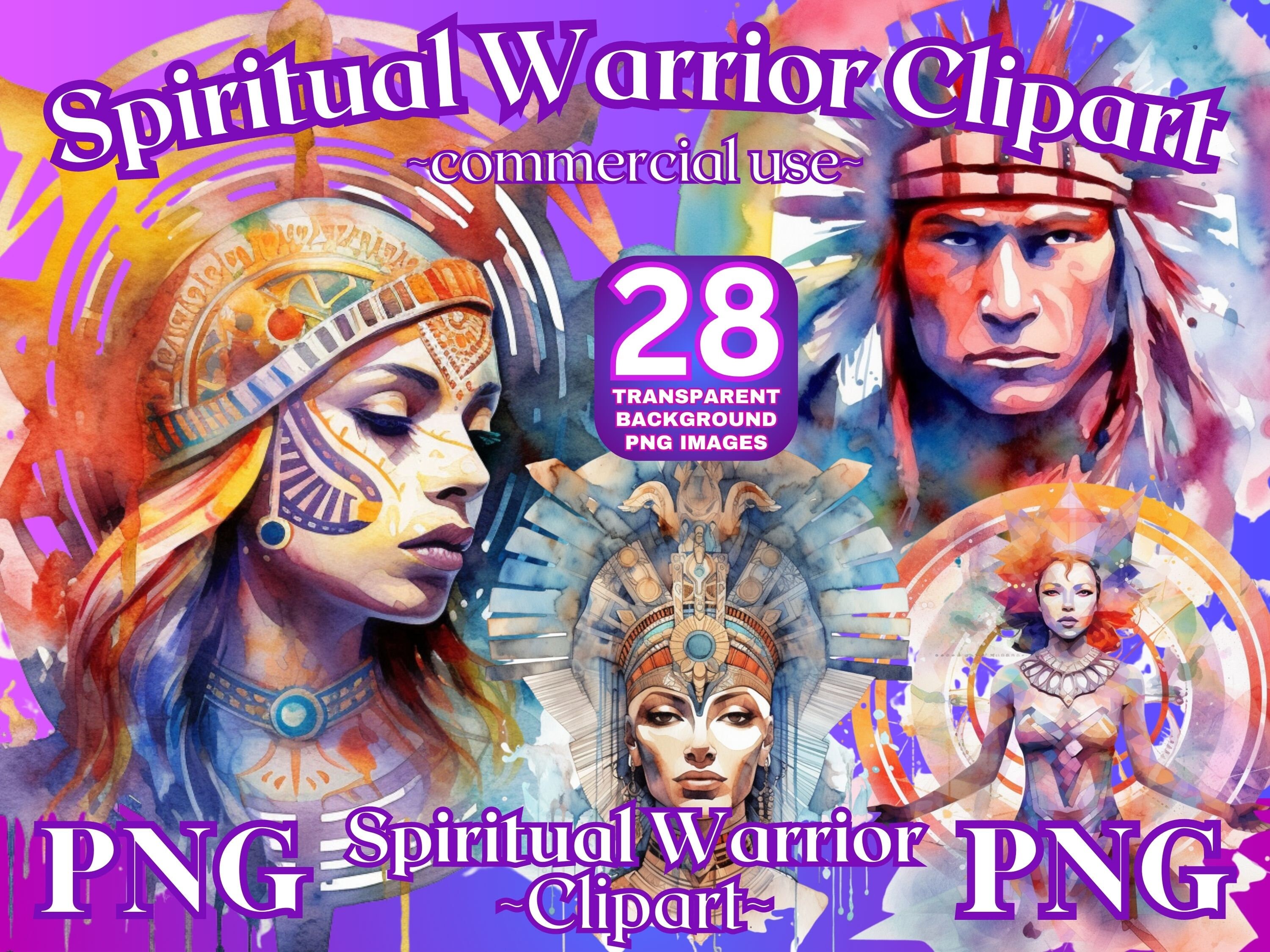 Spiritual Warrior Clipart, Warrior Spirit Png Bundle, Spiritual Clipart ...