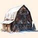 Rustic Christmas Png, Christmas Barn Clipart Bundle, Farmhouse ...