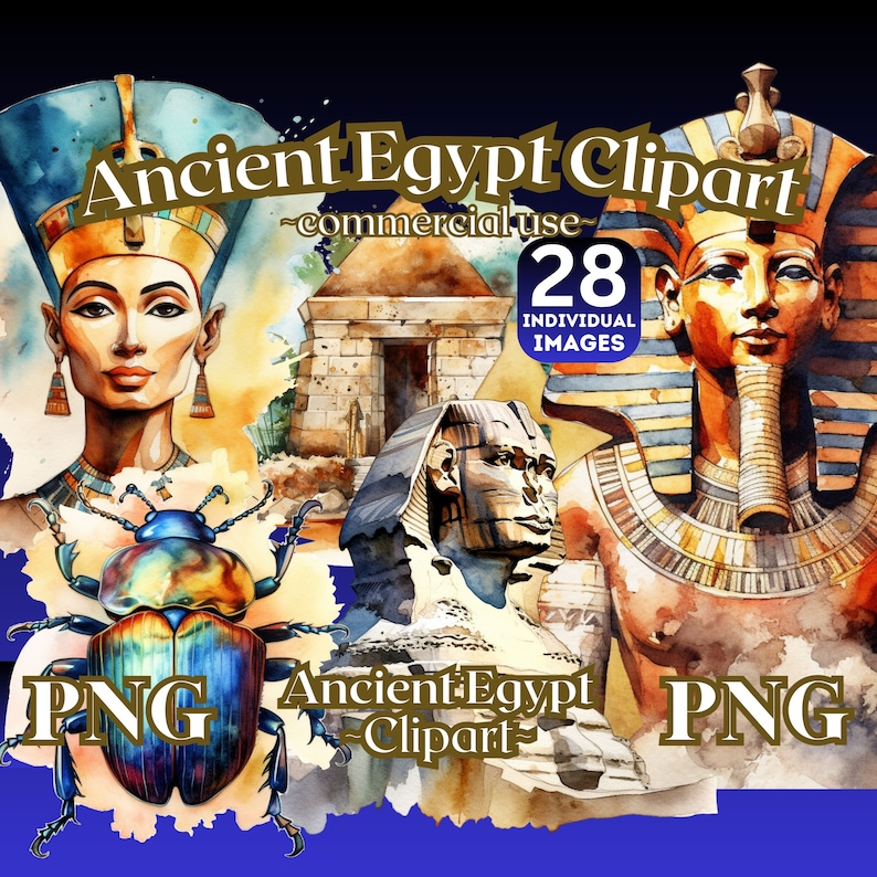 Ancient Egypt Clipart, Egypt Png Bundle, Pyramid Clipart, Egyptian ...