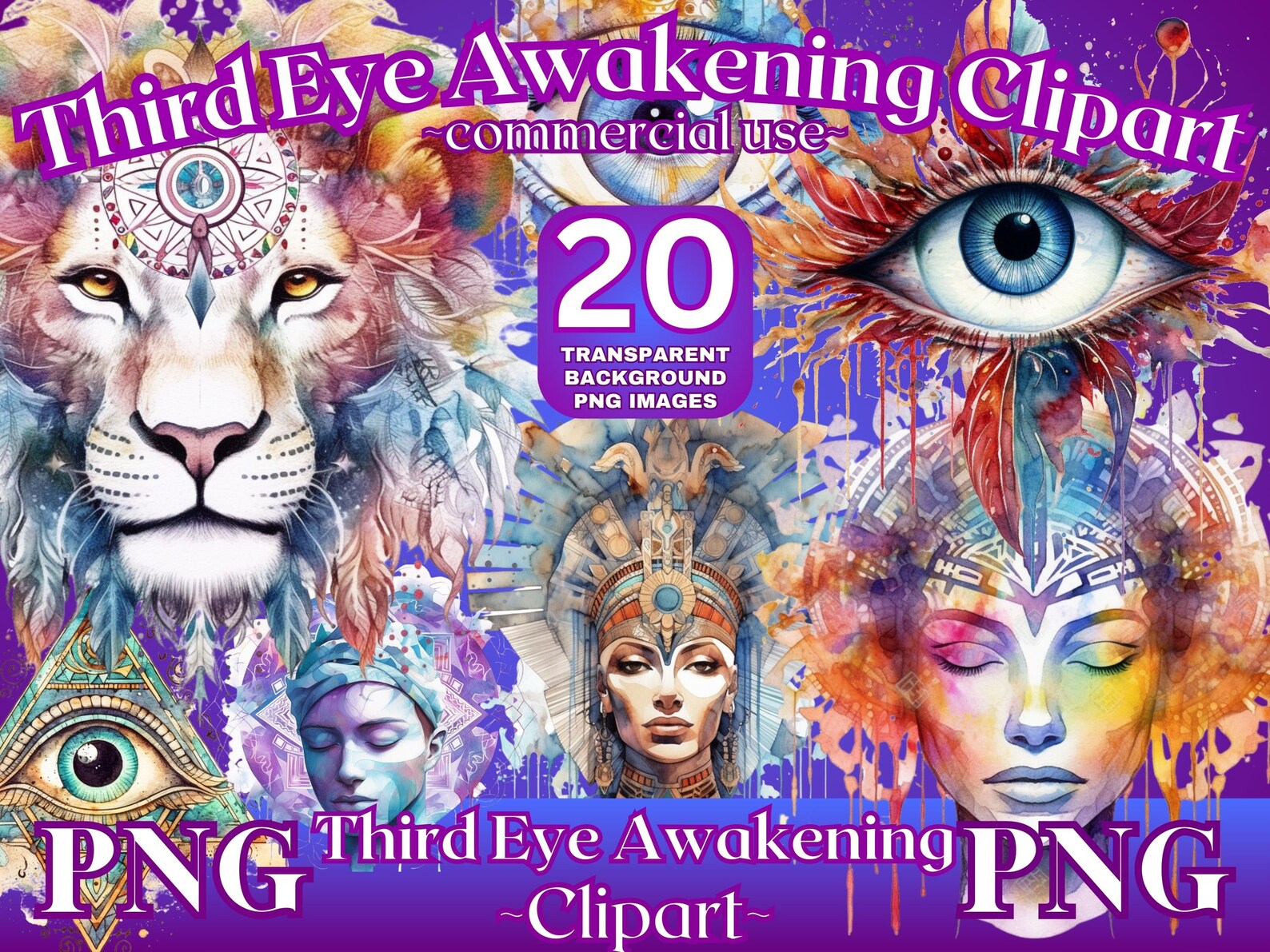 Third Eye Clipart, Spiritual Png Bundle, 3rd Eye Clipart, Spiritual ...