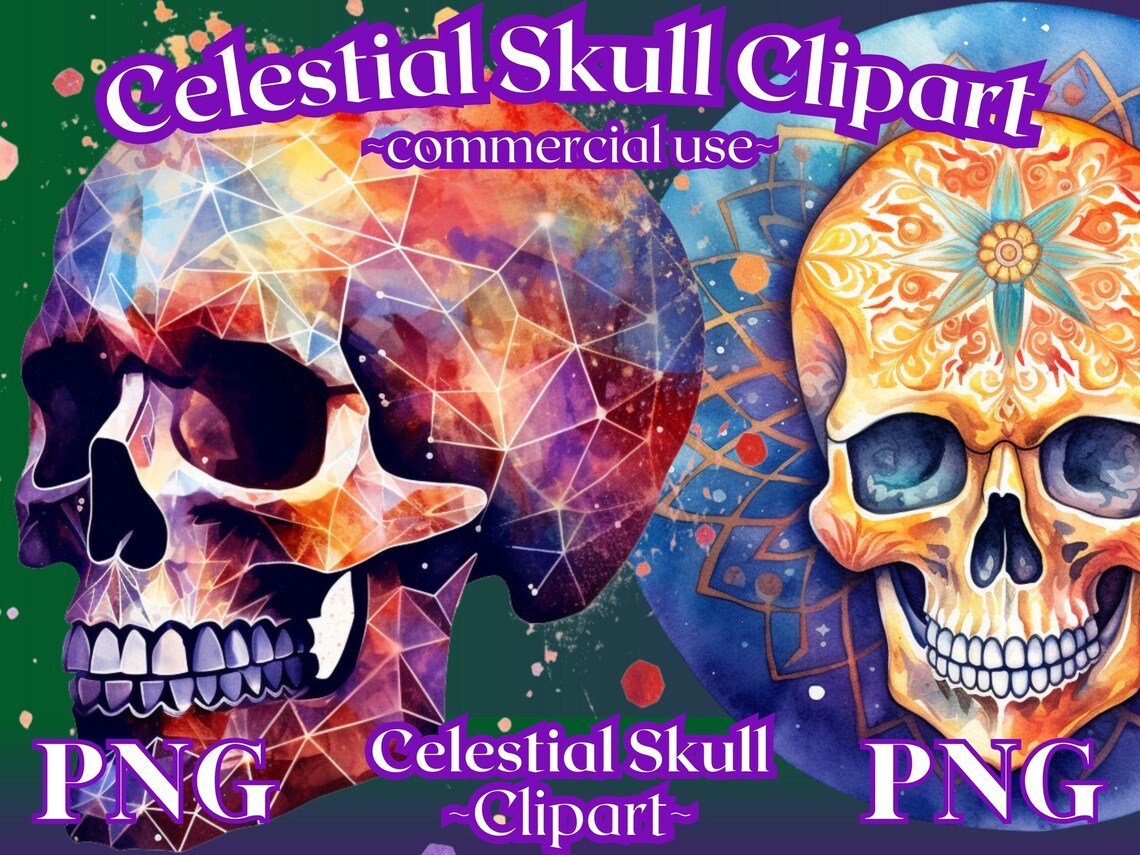 Celestial Skull Clipart, Cosmic Skull Png, Third Eye Skull Clipart ...