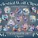 Celestial Wolf Clipart, Wolf Png Bundle, Spirit Animal Clipart ...