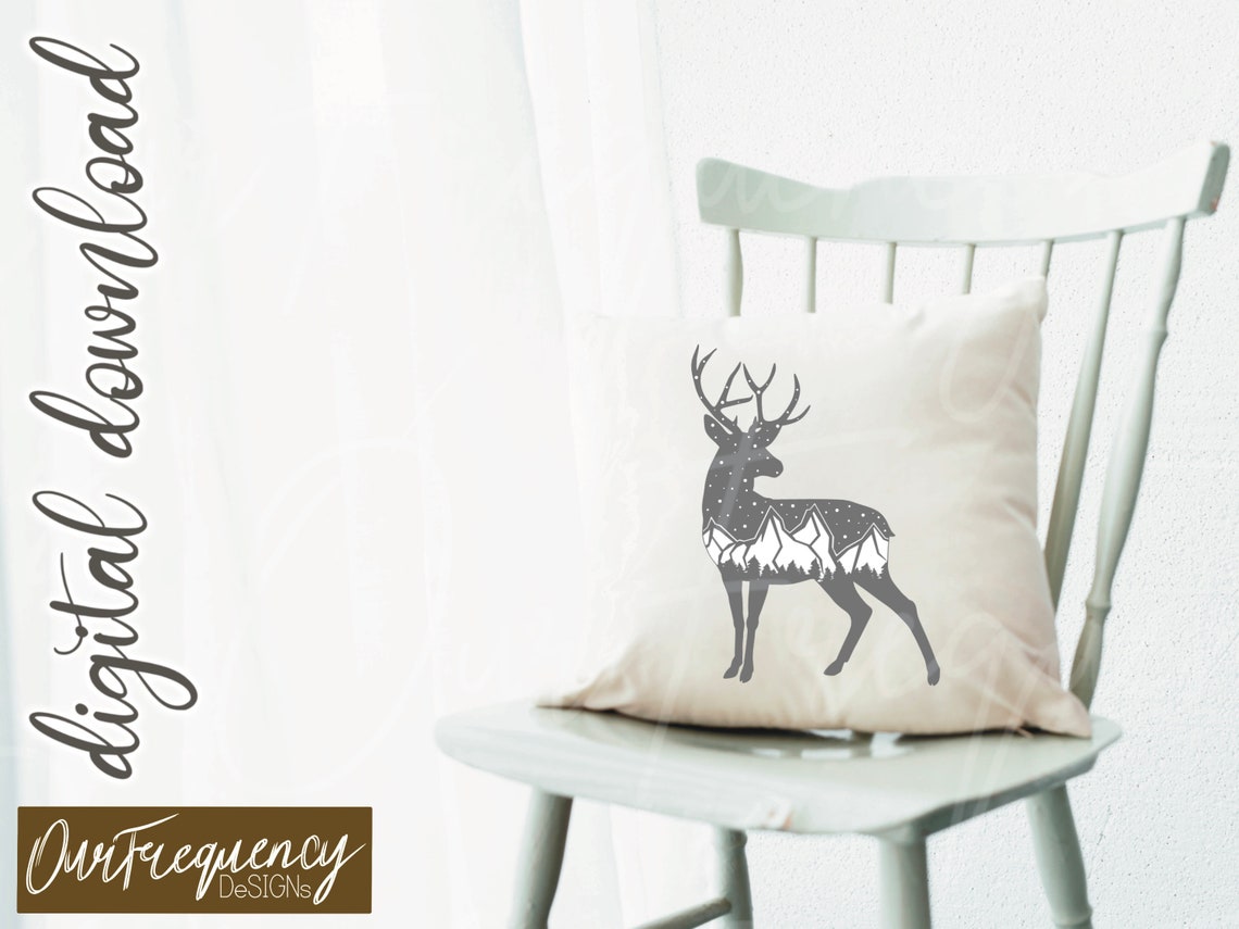 Celestial Deer Svg, Deer Svg, Buck SVG, Wilderness Animal SVG, Deer ...