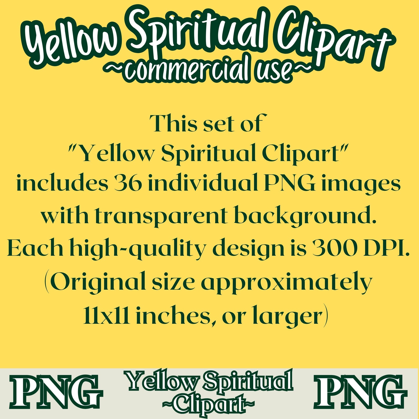 Yellow Spiritual Clipart, Spiritual Watercolor Sublimation Clipart ...