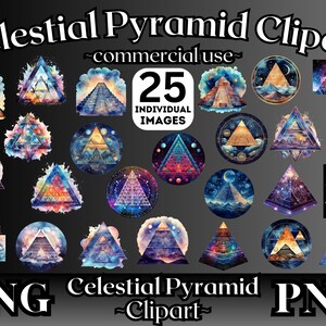 Celestial Pyramid Clipart, Pyramid Png Graphics, Mystic Pyramid Clipart ...