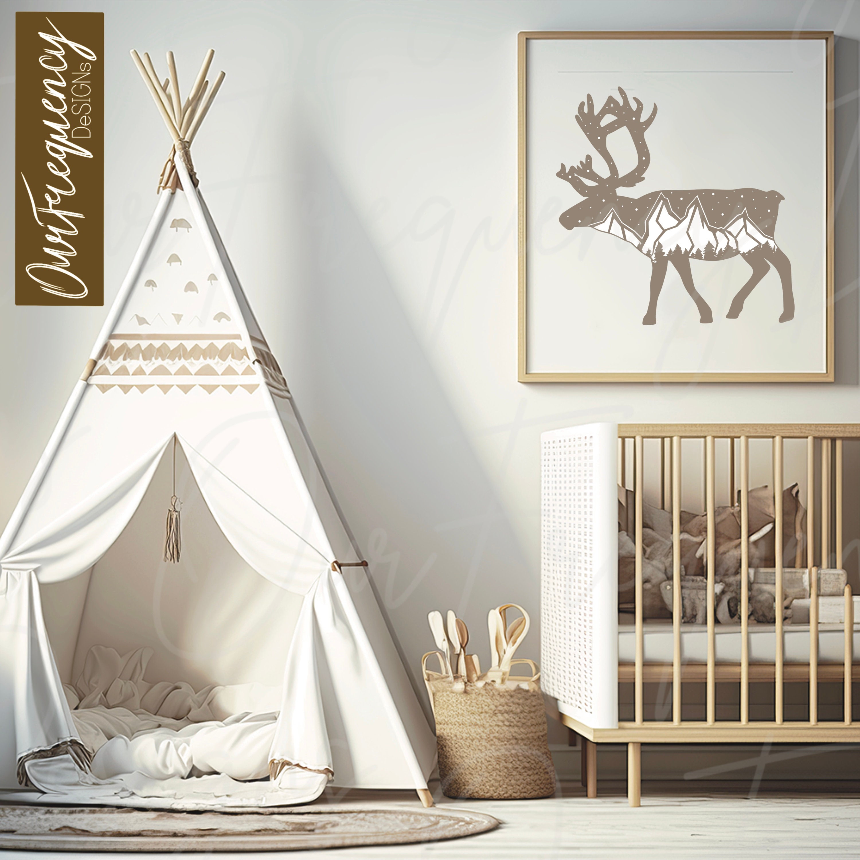 Caribou Svg, Celestial Caribou Svg, Caribou Png, Wilderness Animal Svg ...