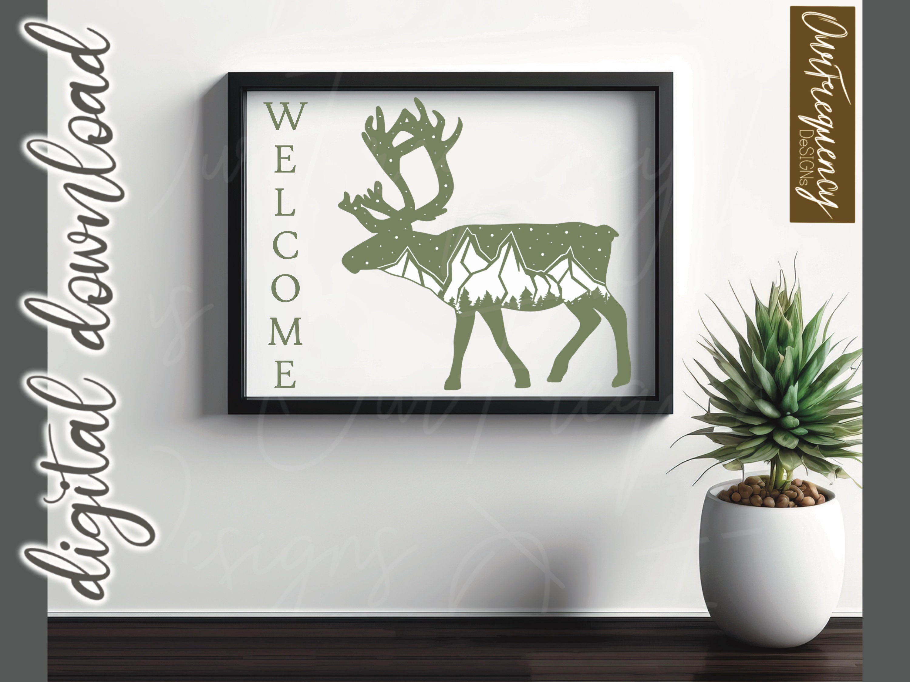 Caribou Svg, Celestial Caribou Svg, Caribou Png, Wilderness Animal Svg ...