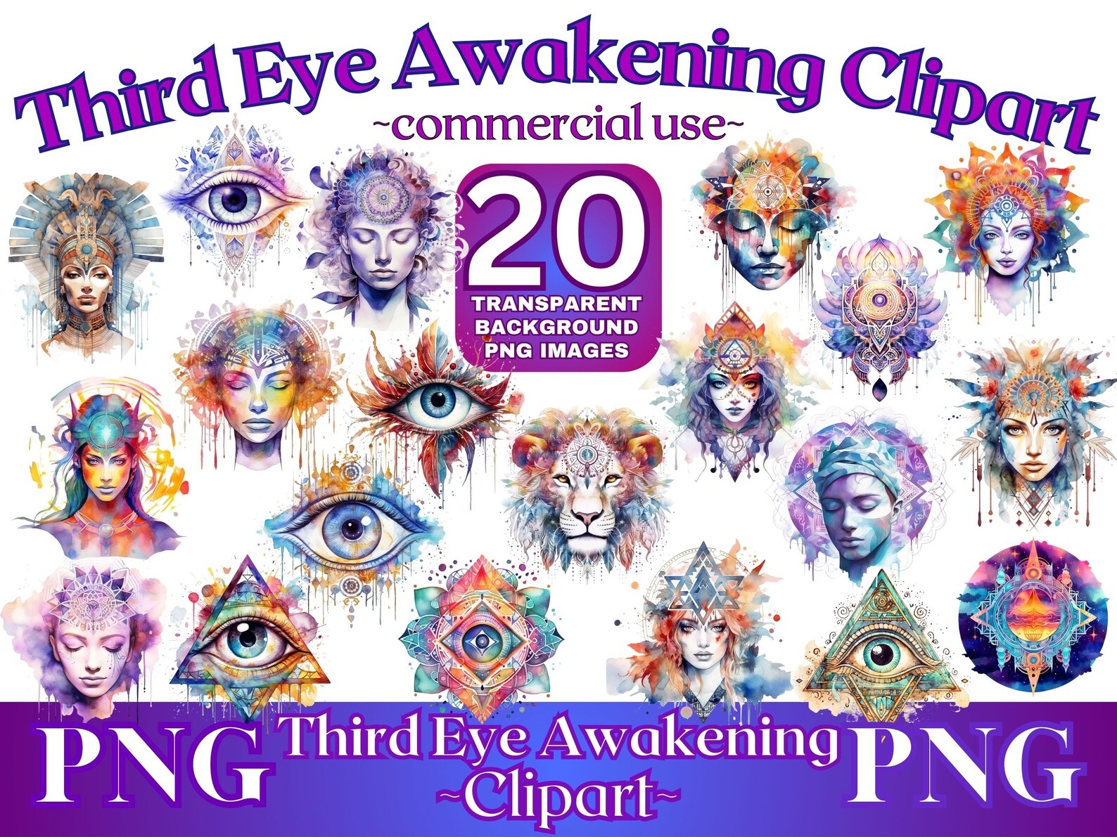 Third Eye Clipart, Spiritual Png Bundle, 3rd Eye Clipart, Spiritual ...
