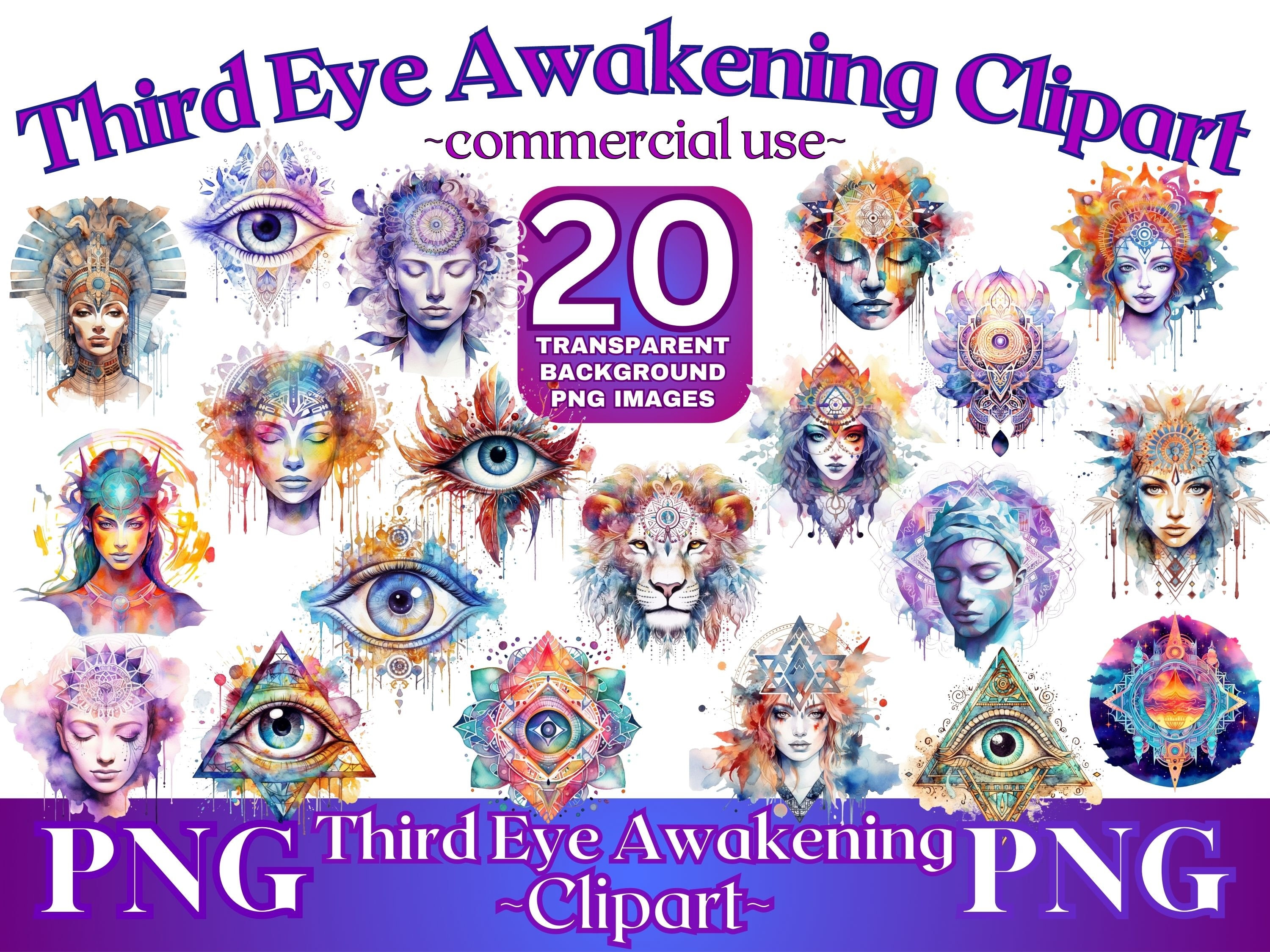 Third Eye Clipart, Spiritual Png Bundle, 3rd Eye Clipart, Spiritual ...