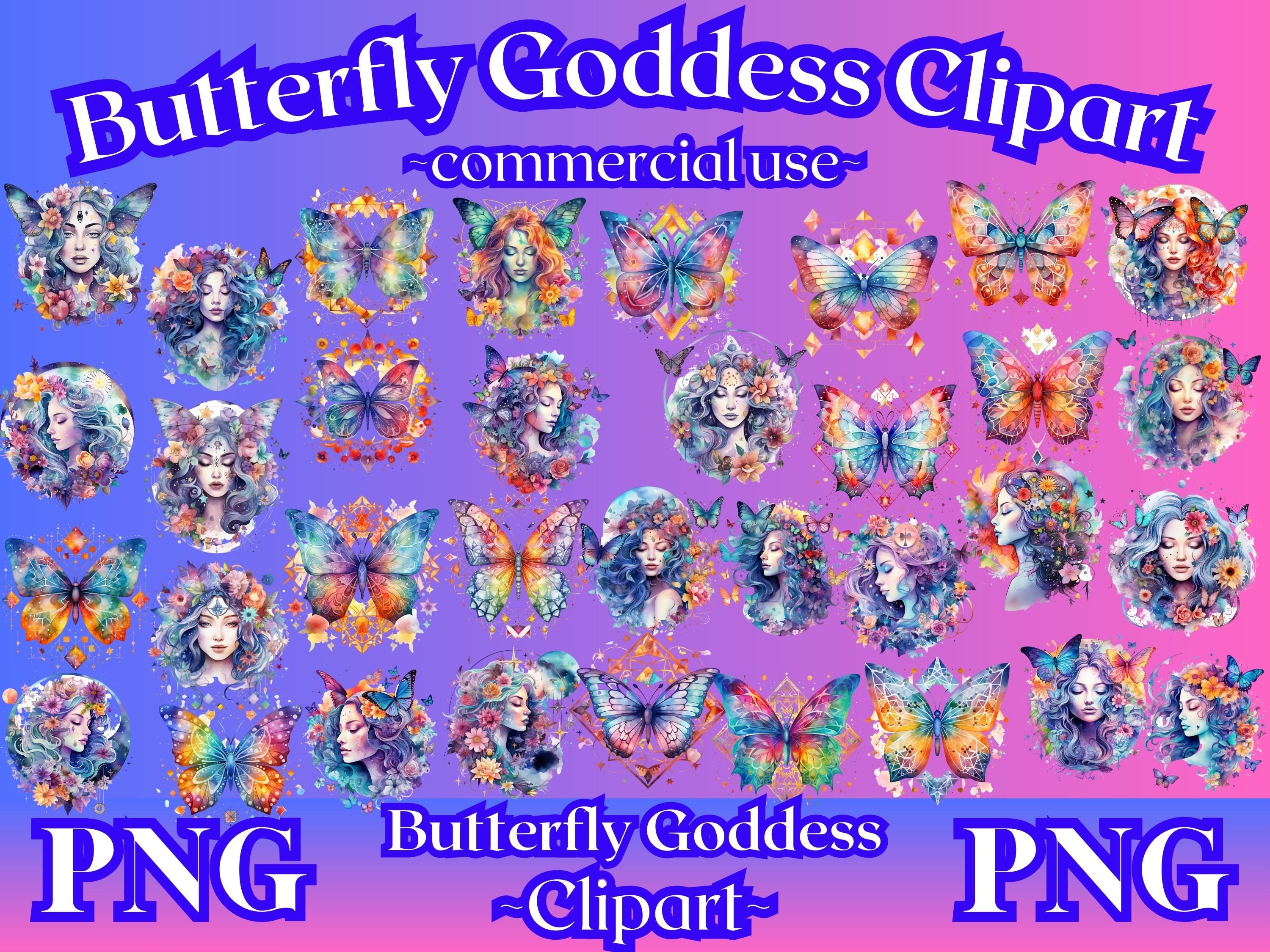 Butterfly Goddess Clipart, Butterfly Girl Png, Celestial Butterfly ...