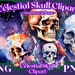 Celestial Skull Clipart, Cosmic Skull Png, Third Eye Skull Clipart ...