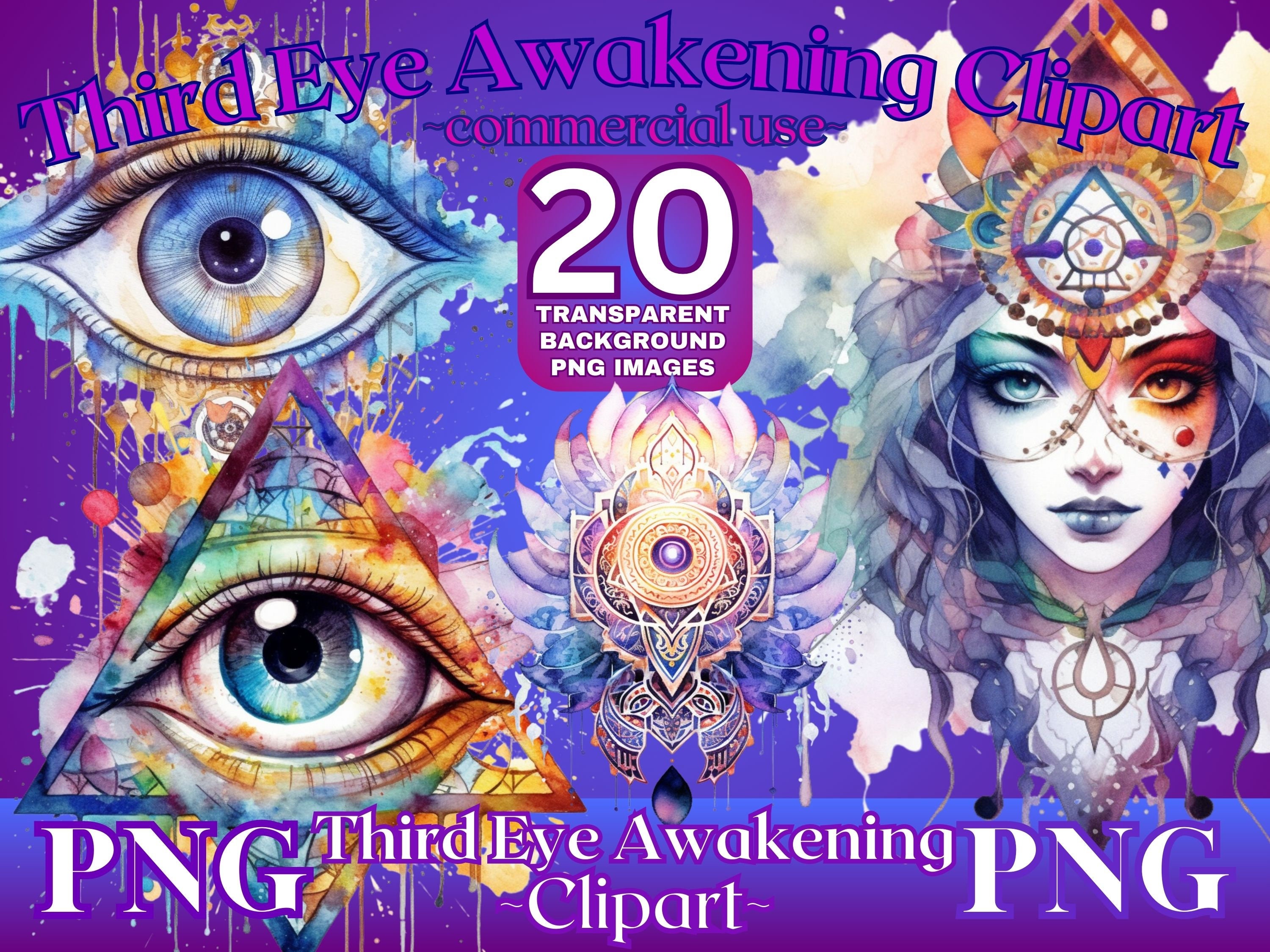 Third Eye Clipart, Spiritual Png Bundle, 3rd Eye Clipart, Spiritual ...