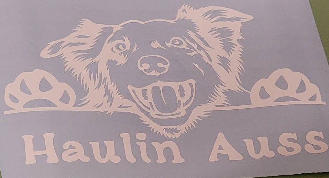 Haulin Auss Sticker, Australian Shepherd Sticker, Aussie Decal ...