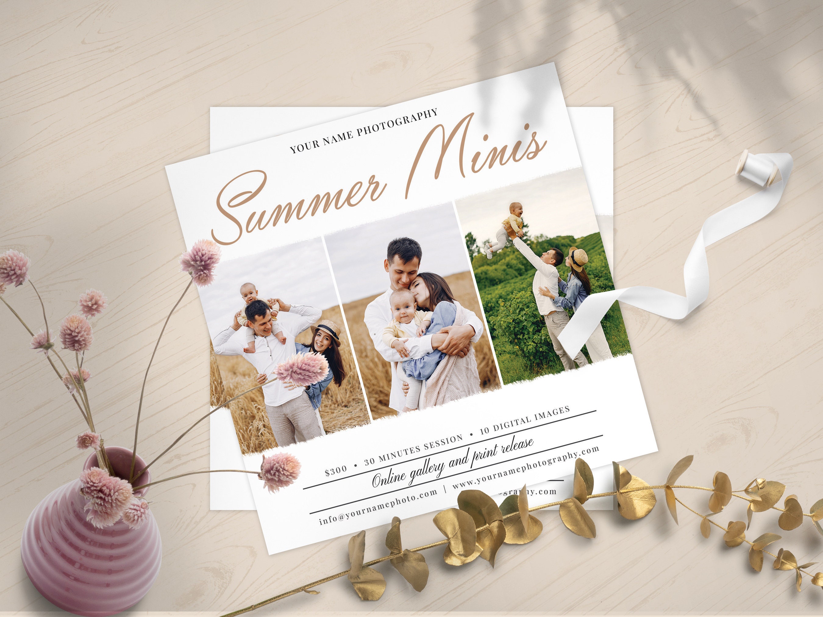 Summer Mini Session Template Photography Marketing Canva - Etsy