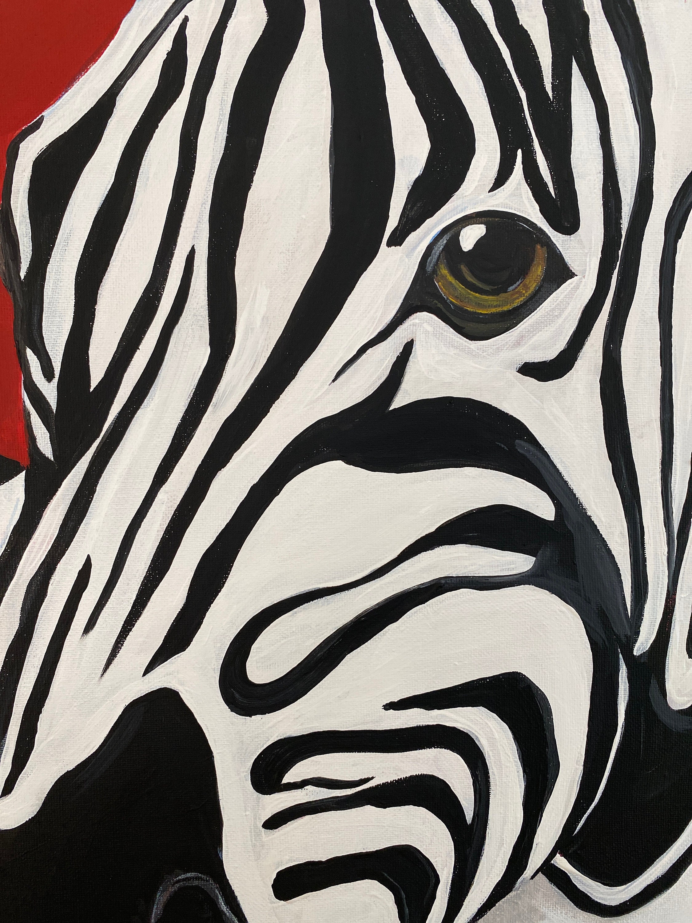 Zebra Red White and Black - Etsy