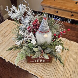 Christmas Arrangement, Gnome Christmas Arrangement, Christmas ...